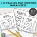 Preschool Numbers 1-10 Tracing and Counting Worksheets | Pre-k and ...