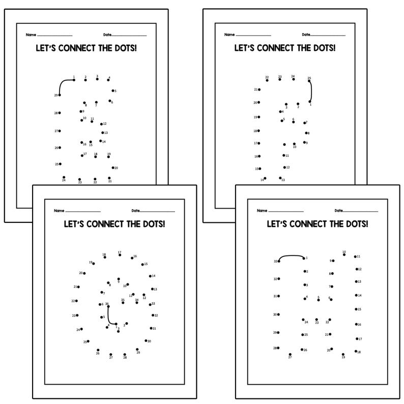 A-Z Connect the Dots Printable Activity Pages - Etsy