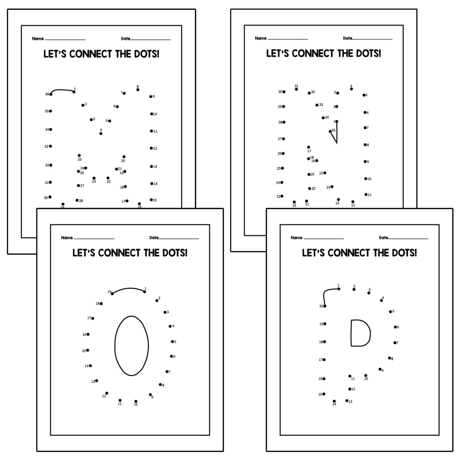 A-Z Connect the Dots Printable Activity Pages - Etsy