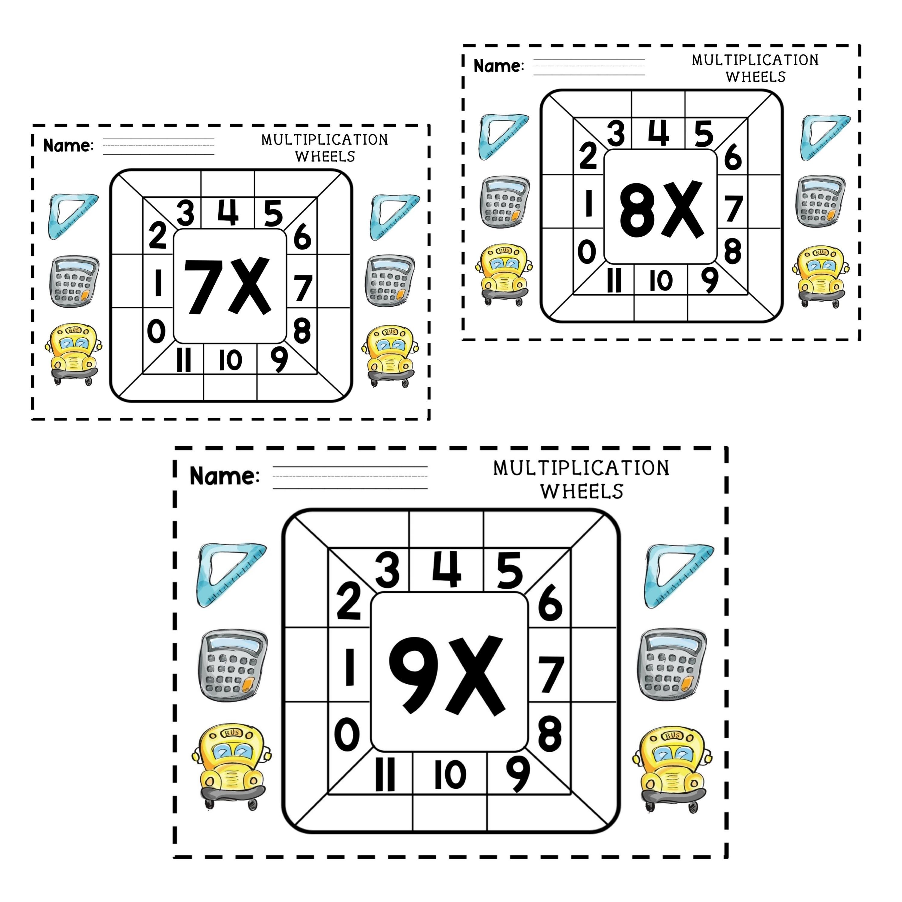 Number: Multiplication Wheels - Etsy