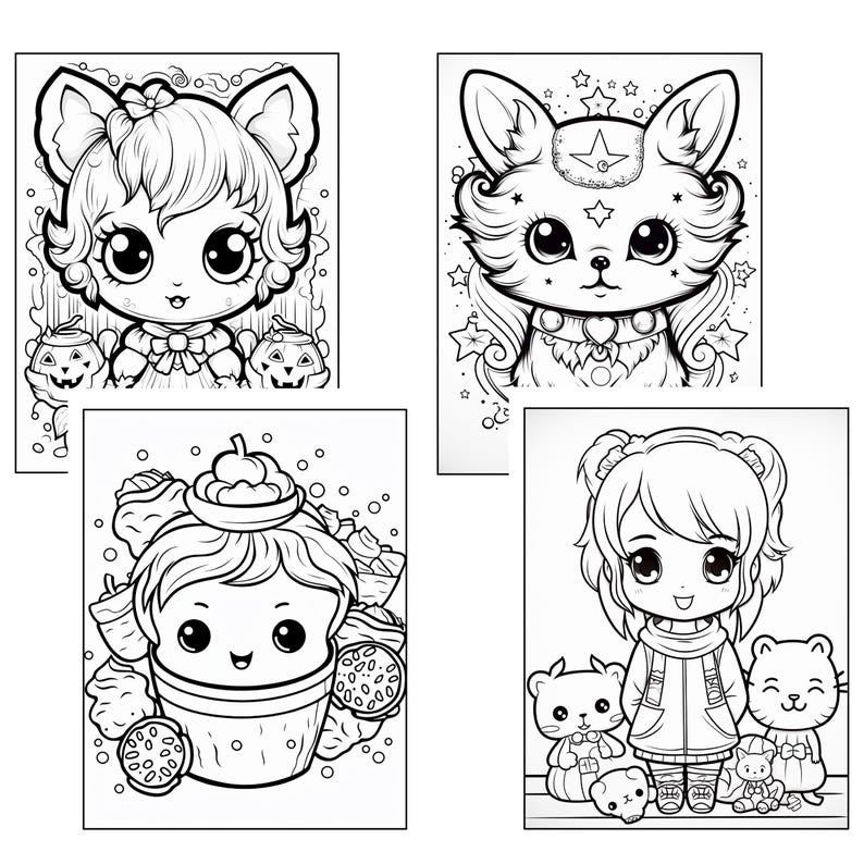 Cute Kawaii Coloring Pages for Kids | Fun Printable PDF for Kids ...