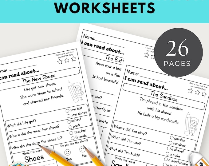 Reading Comprehension Practice for Kids- 5 Stories With Questions ...