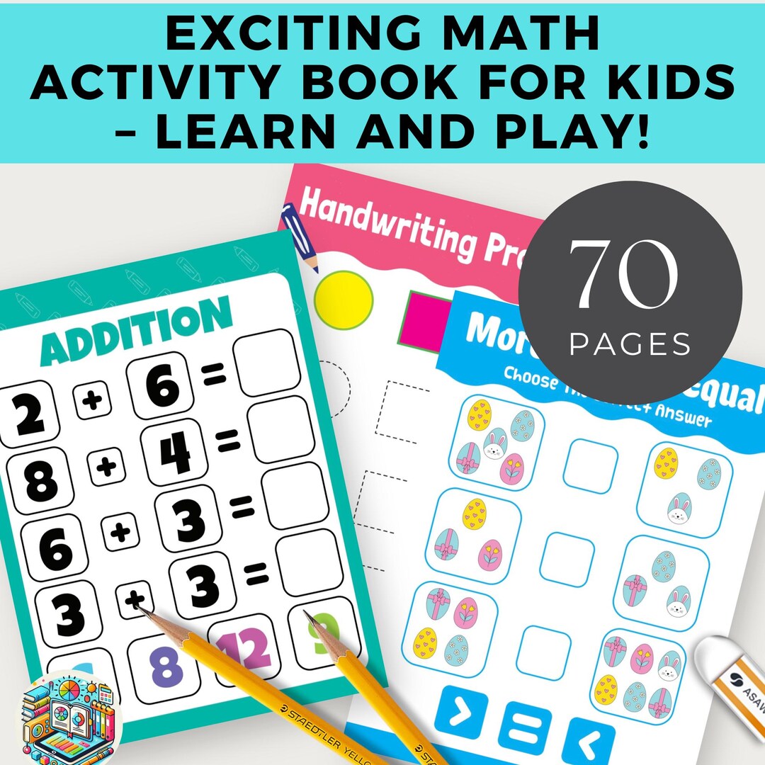Exciting Math Activity Book for Kids – Learn and Play! - Etsy