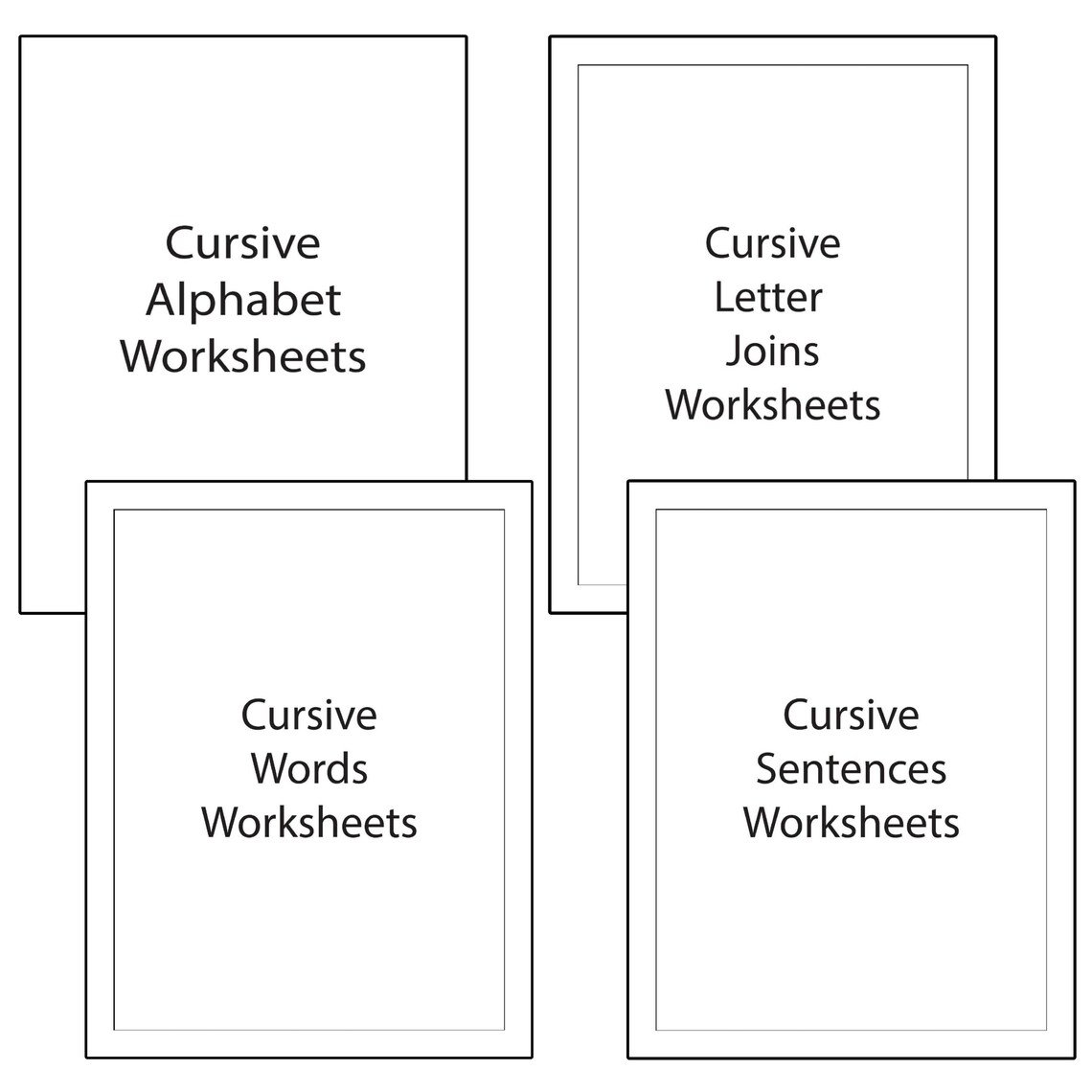 Cursive Handwriting Workbook | Learn American Cursive - Etsy