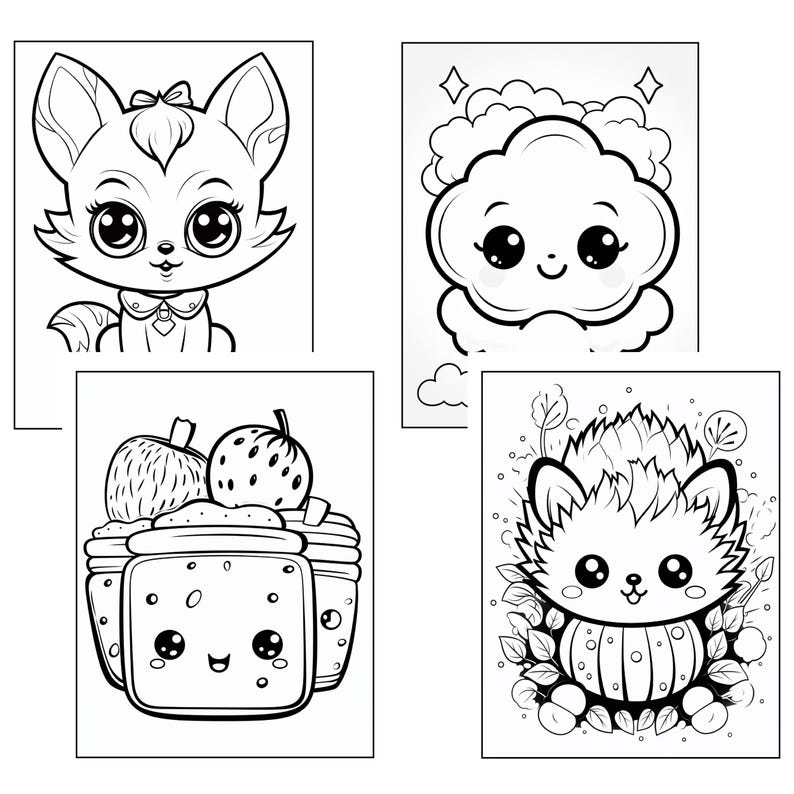 Cute Kawaii Coloring Pages for Kids | Fun Printable PDF for Kids ...