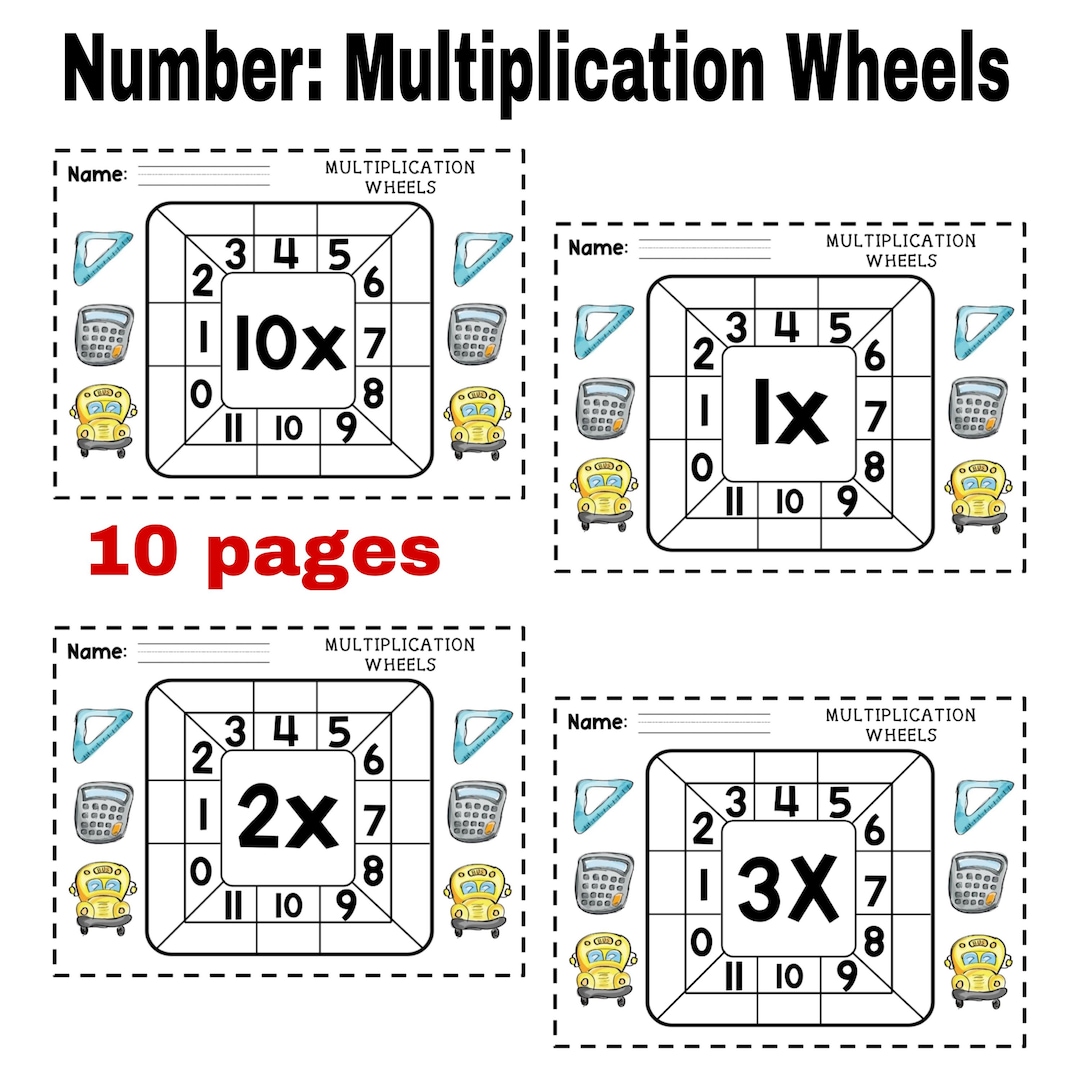 Number: Multiplication Wheels - Etsy
