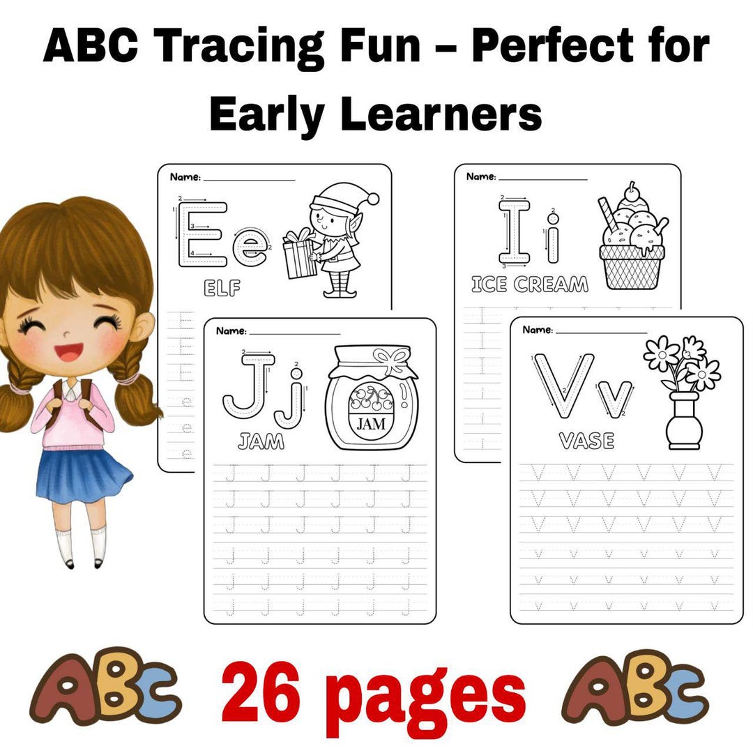 ABC Tracing Fun Perfect for Early Learners - Etsy