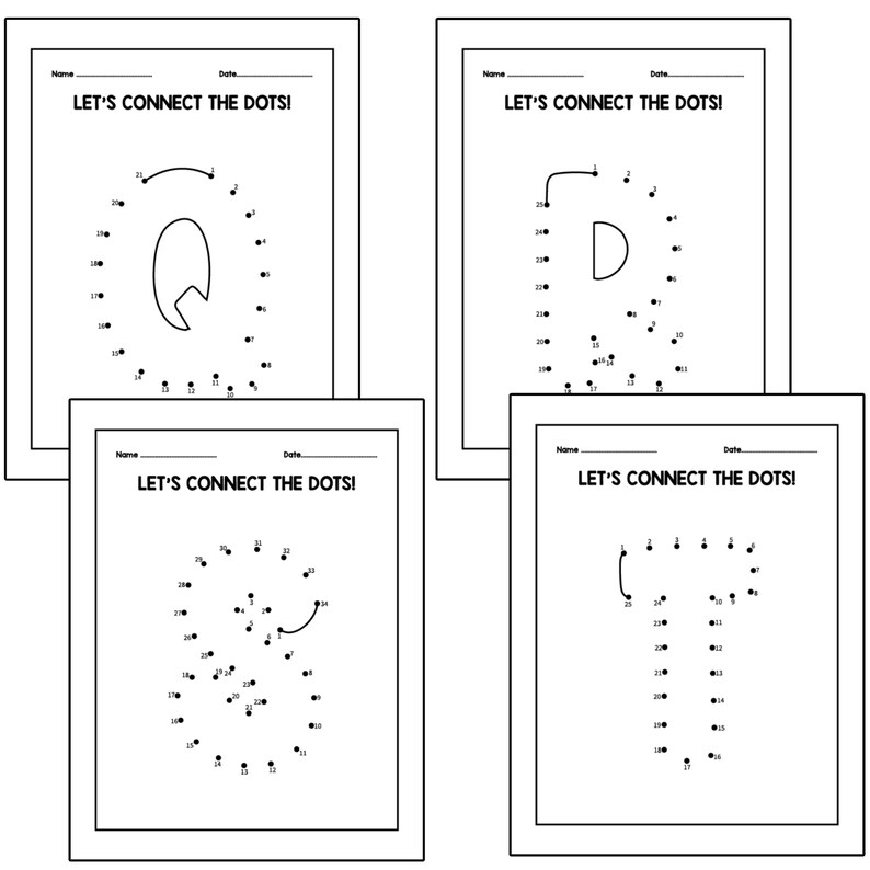 A-Z Connect the Dots Printable Activity Pages - Etsy