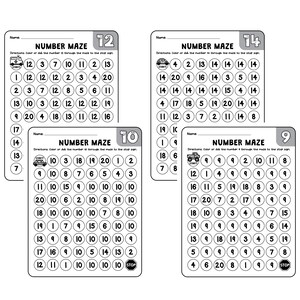 Count and Color Number Mazes 1 to 20 - Etsy