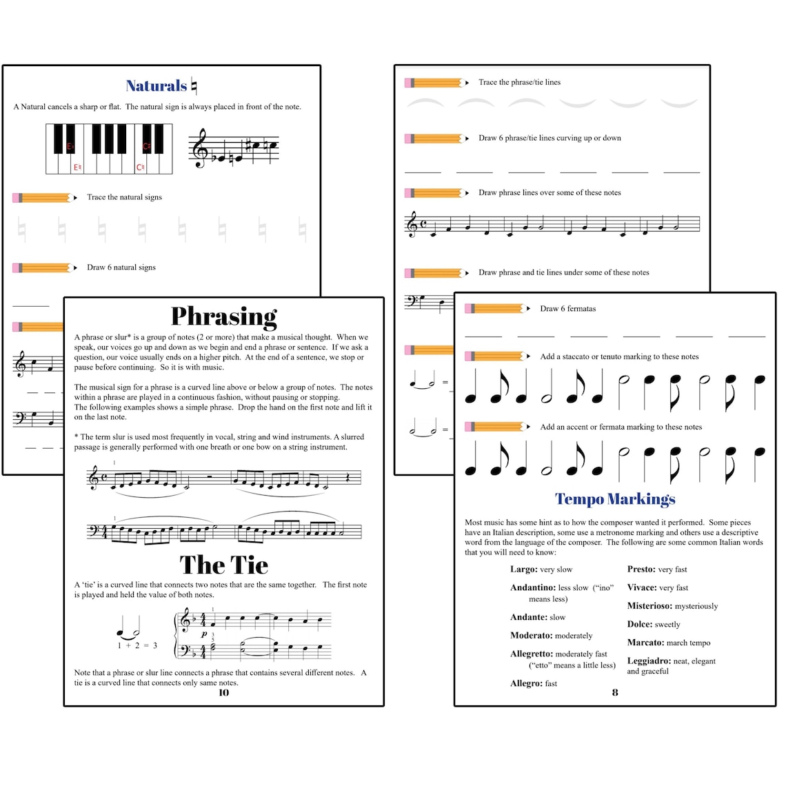 Comprehensive Music Theory Worksheets for Young Learners - Etsy