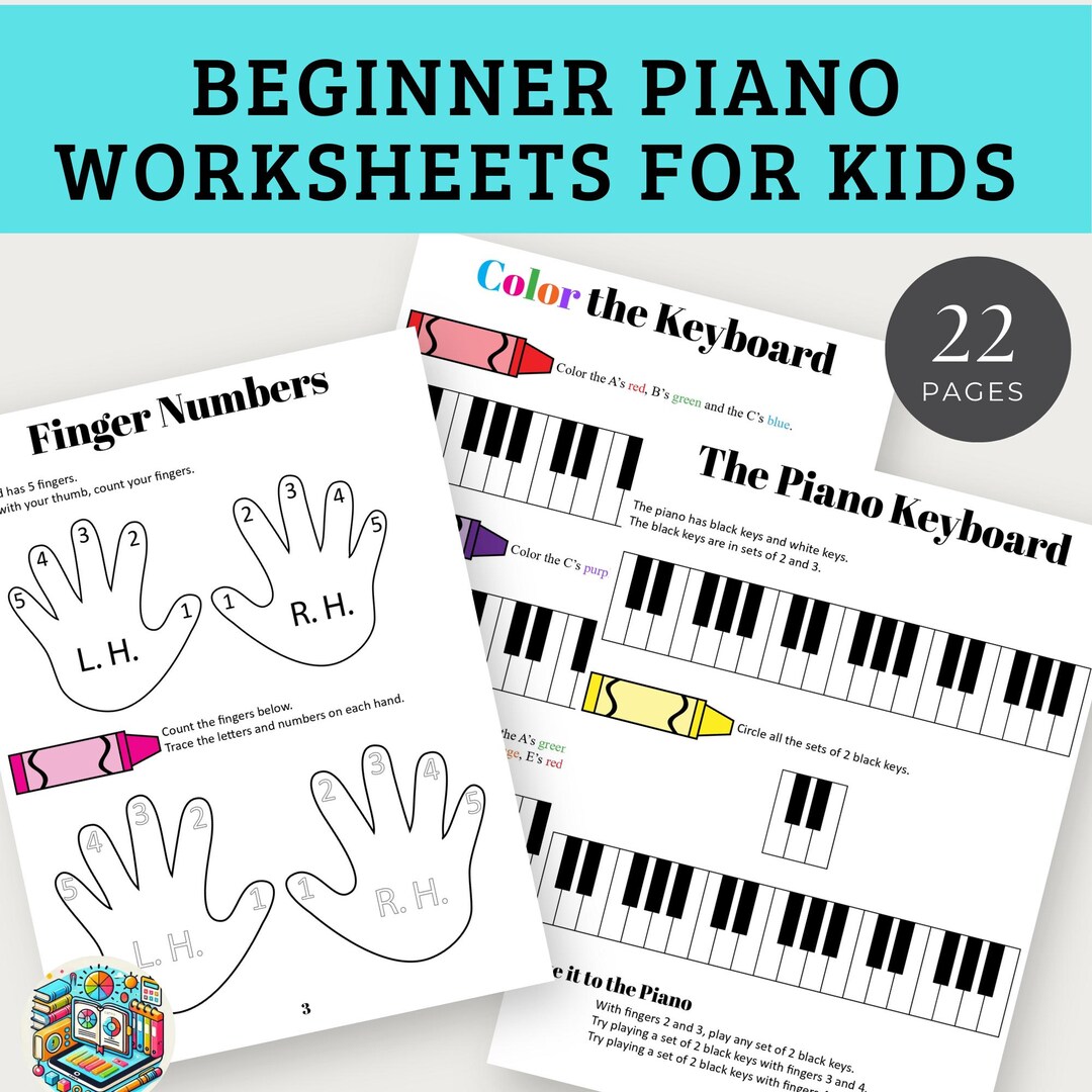 Beginner Piano Worksheets for Kids | Printable Music Activities for ...