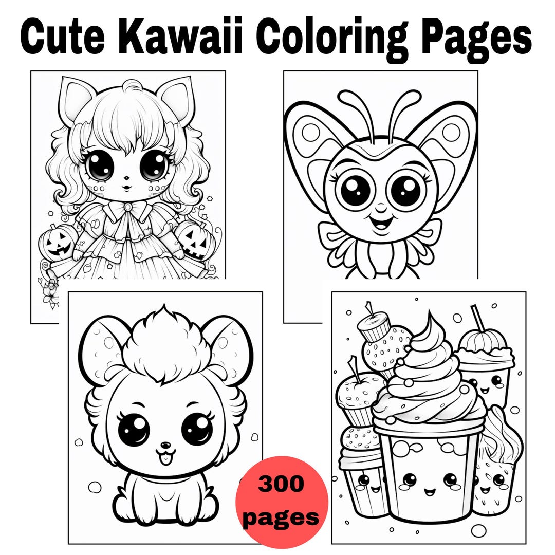 Cute Kawaii Coloring Pages for Kids | Fun Printable PDF for Kids ...