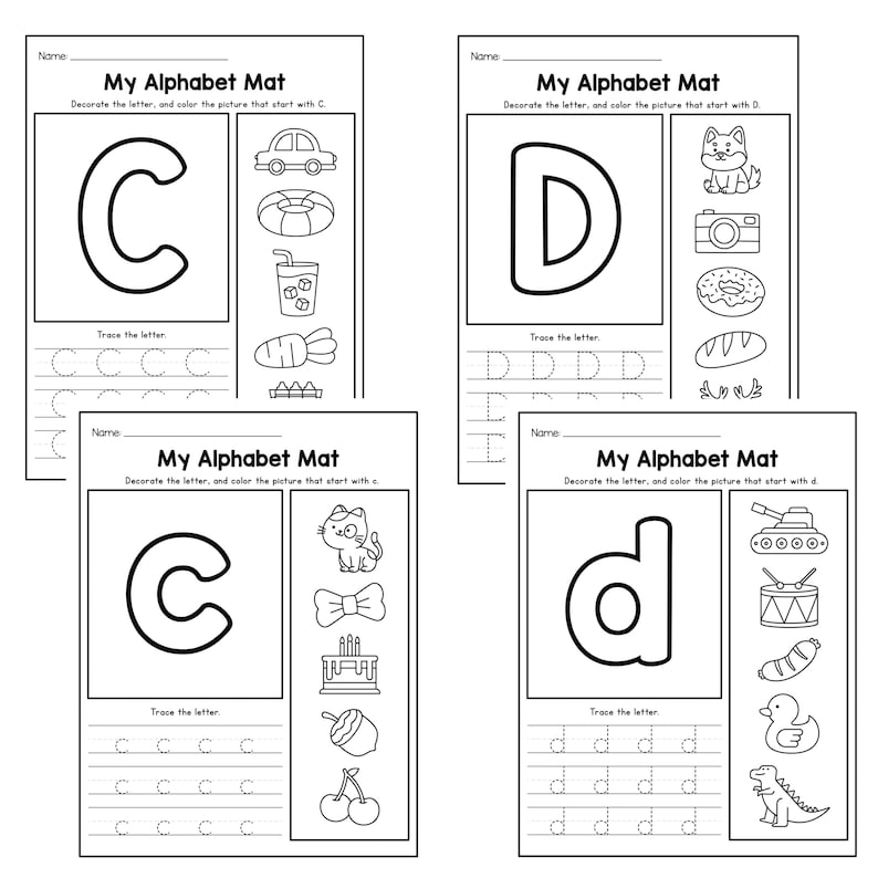 Alphabet Tracing Mats – Interactive Letter Practice - Etsy