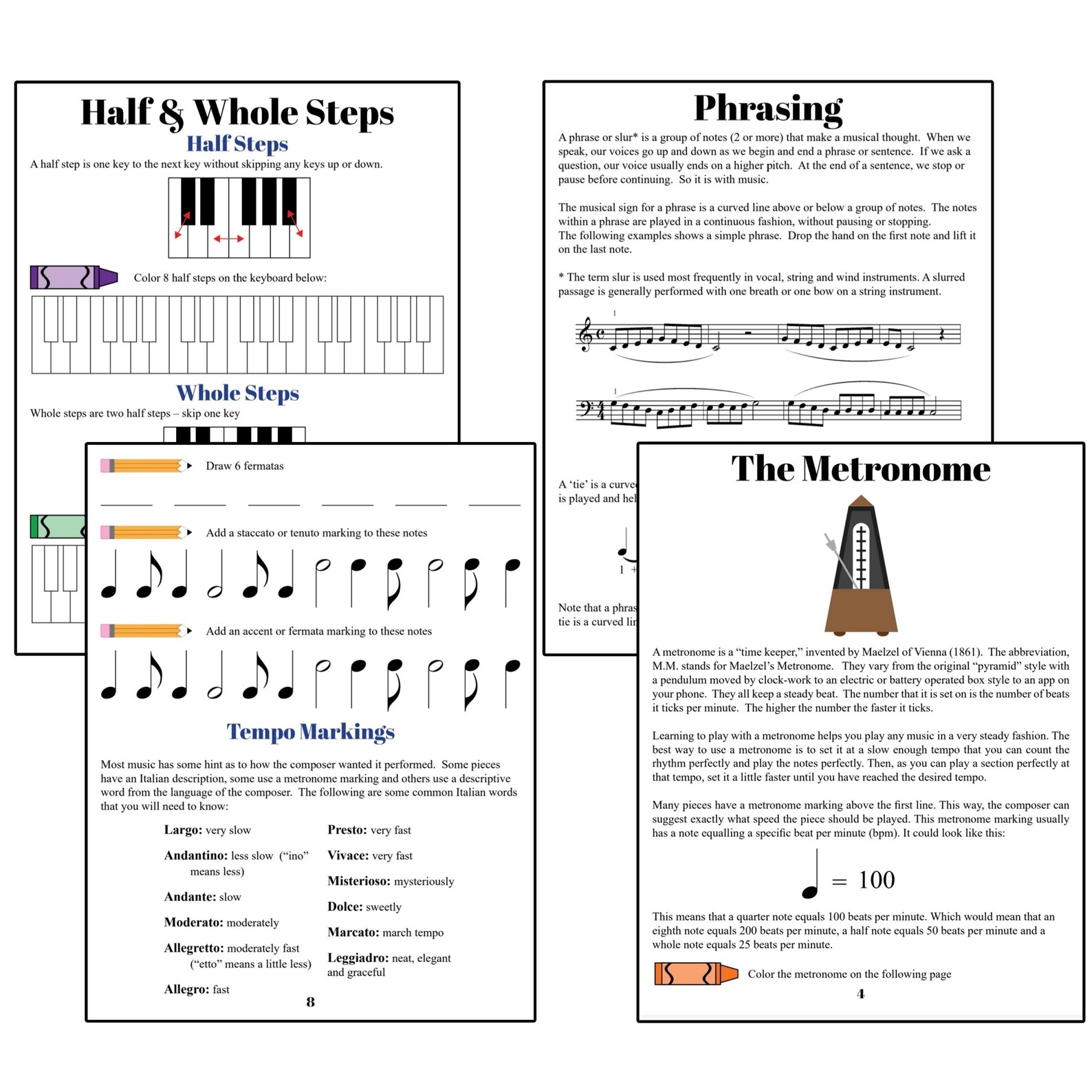 Comprehensive Music Theory Worksheets for Young Learners - Etsy