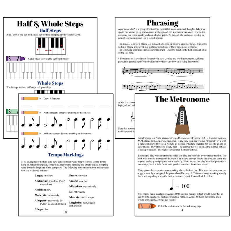Comprehensive Music Theory Worksheets for Young Learners - Etsy