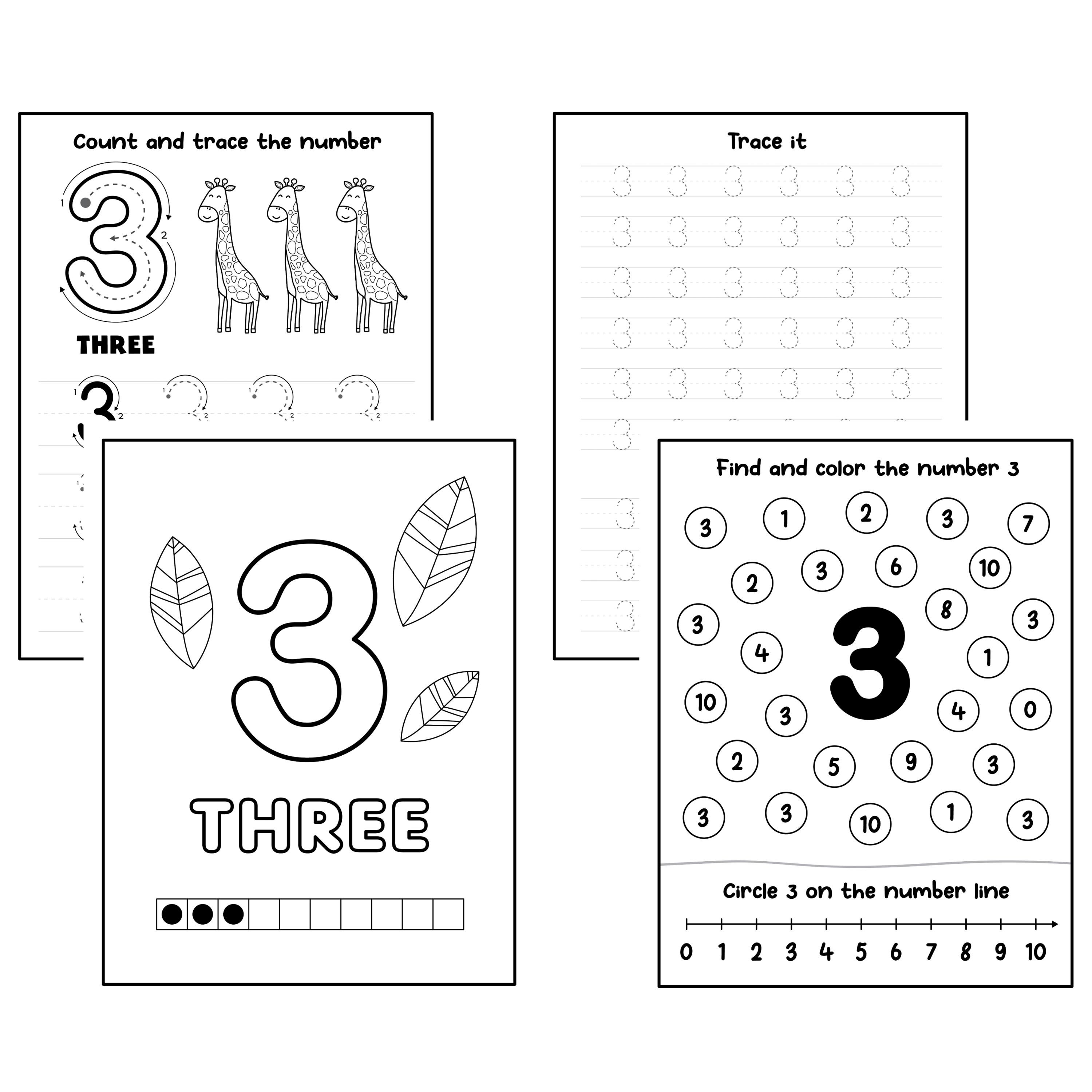 81 Fun Number Worksheets for Early Learners: Preschool to 2nd Grade - Etsy