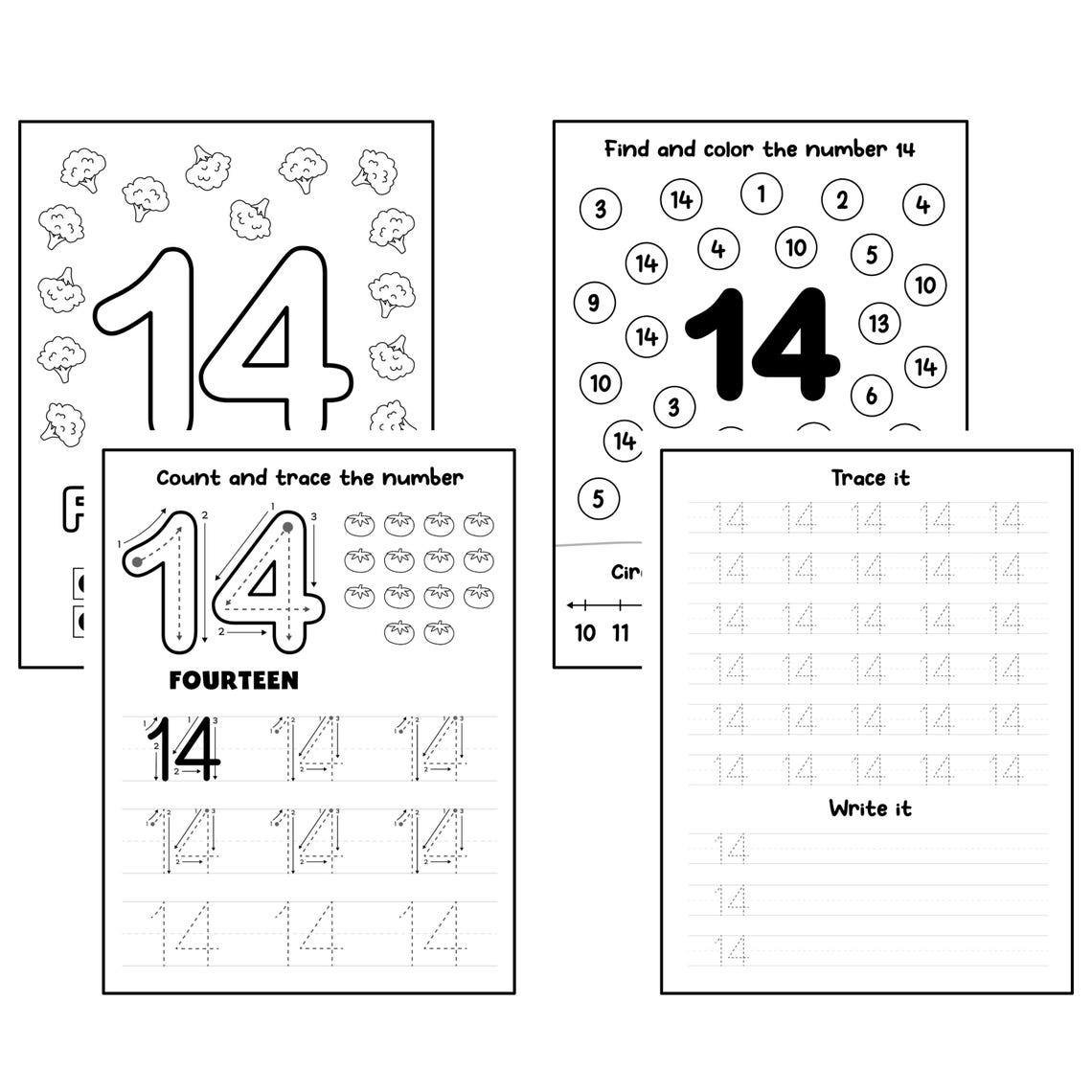 81 Fun Number Worksheets for Early Learners: Preschool to 2nd Grade - Etsy