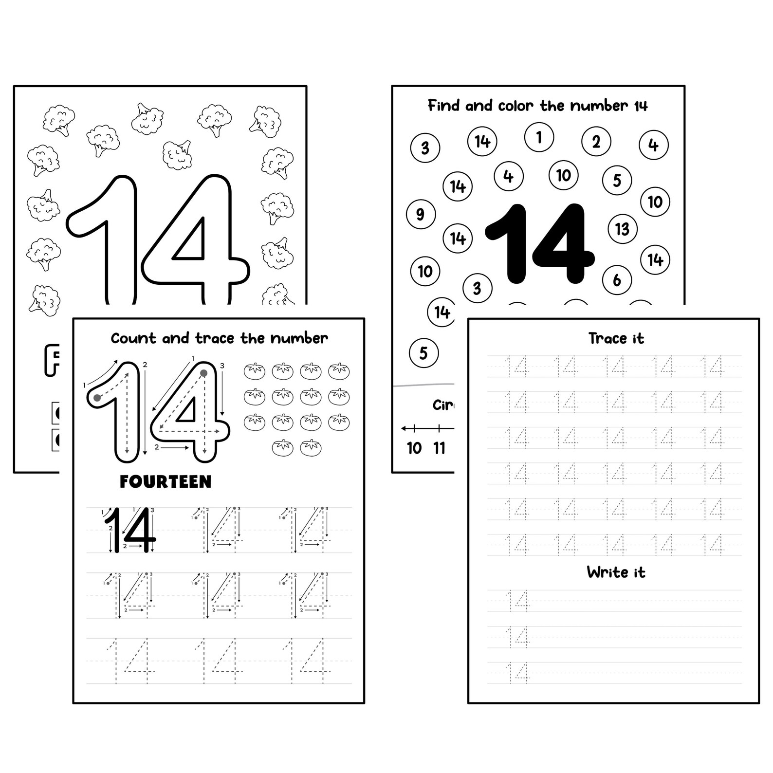 81 Fun Number Worksheets for Early Learners: Preschool to 2nd Grade - Etsy