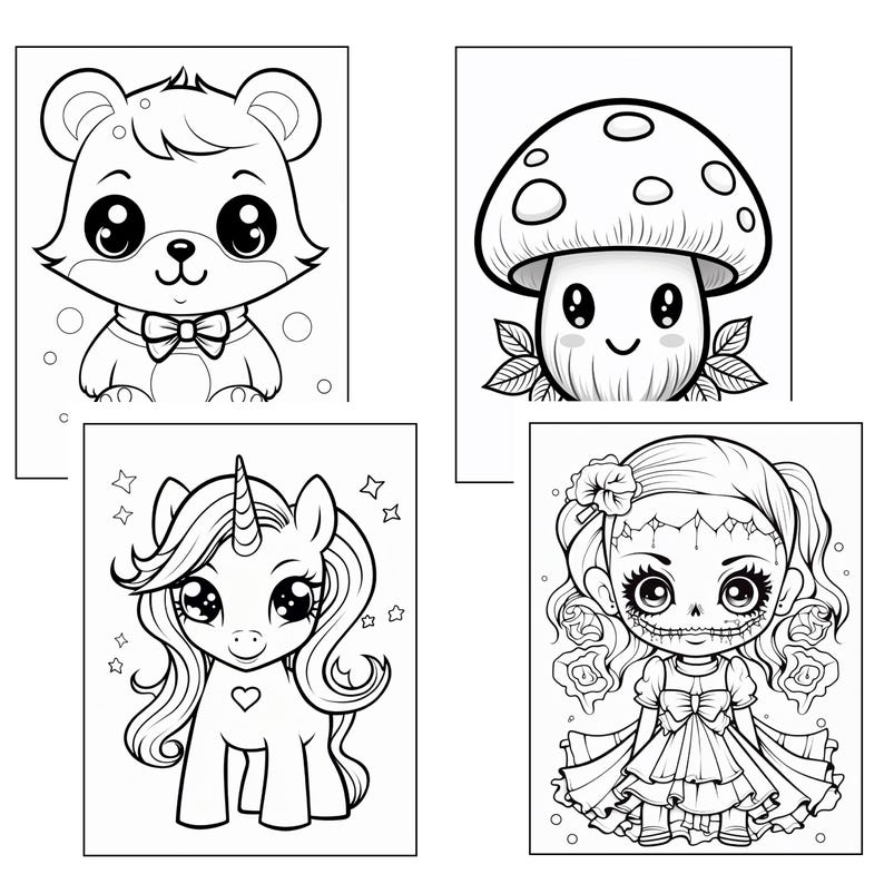 Cute Kawaii Coloring Pages for Kids | Fun Printable PDF for Kids ...