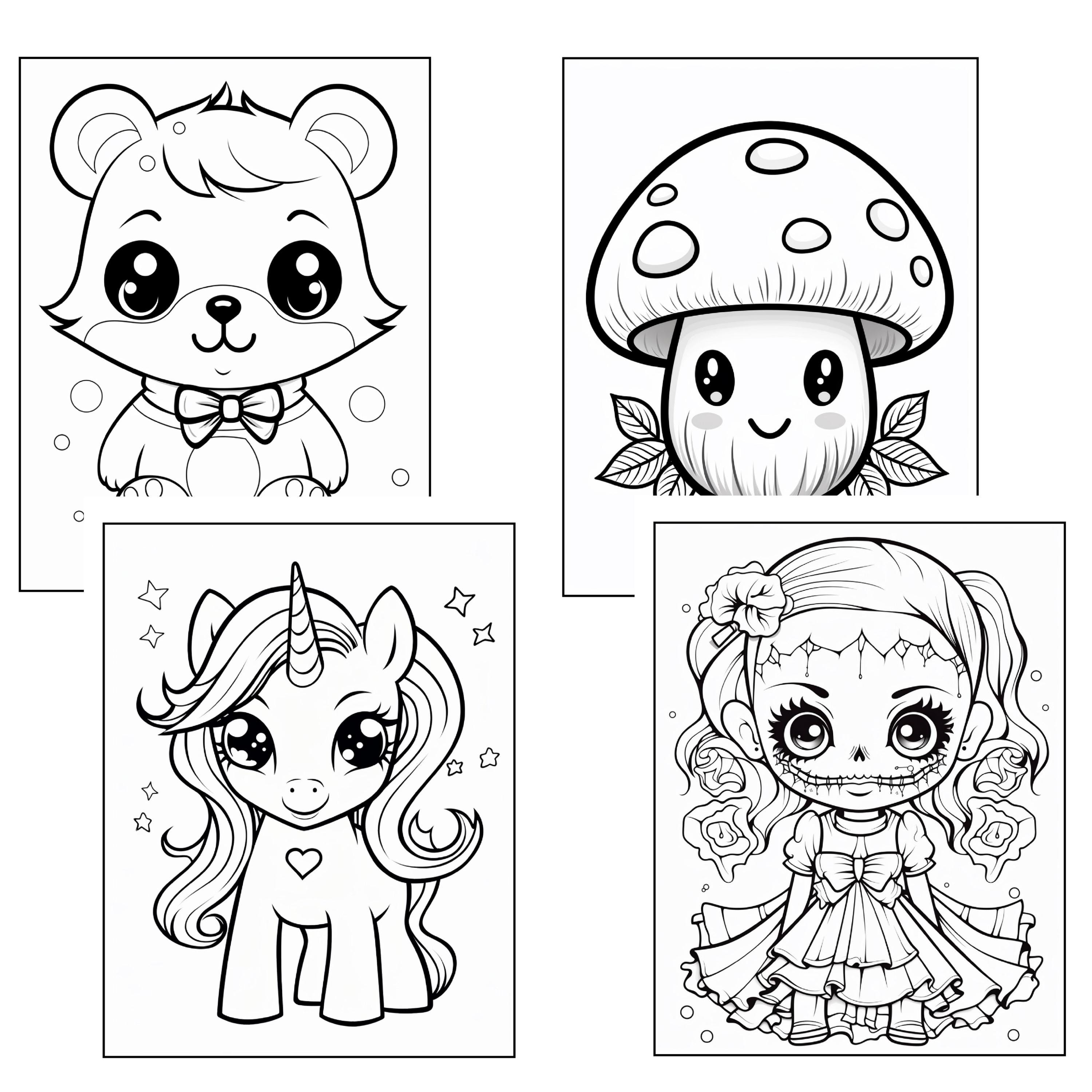 Cute Kawaii Coloring Pages for Kids | Fun Printable PDF for Kids ...