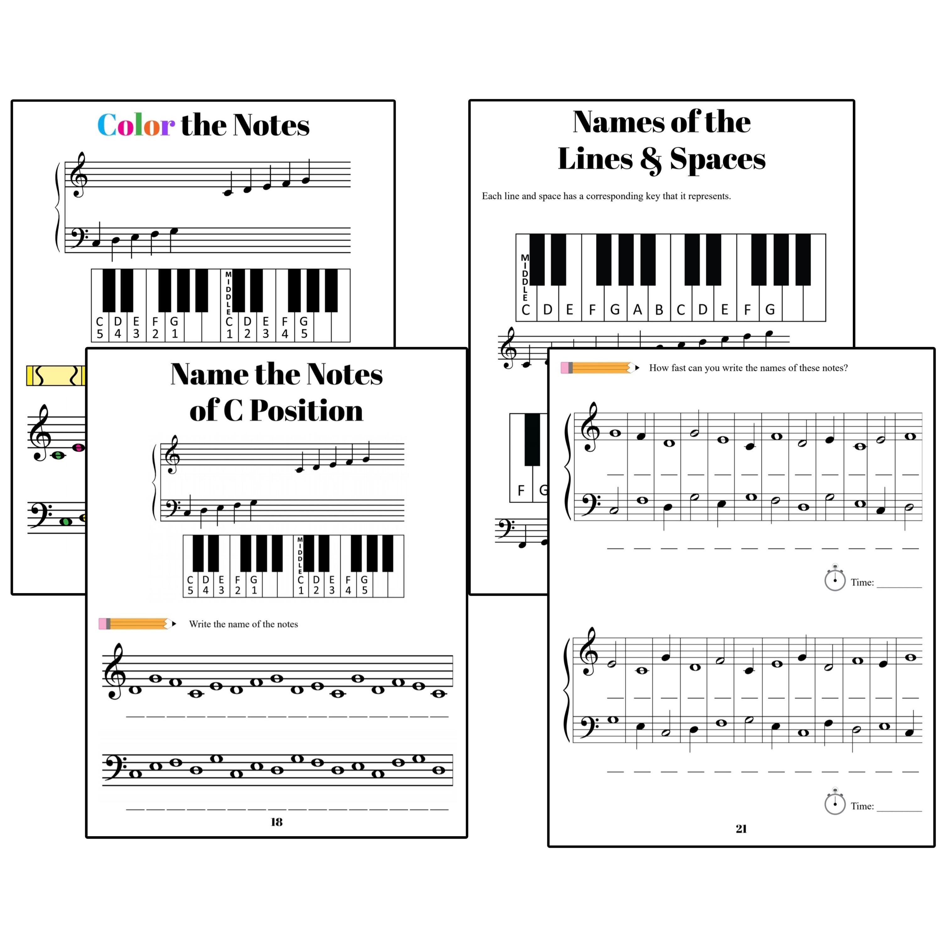 Essential Music Theory Worksheets for Beginners - Etsy