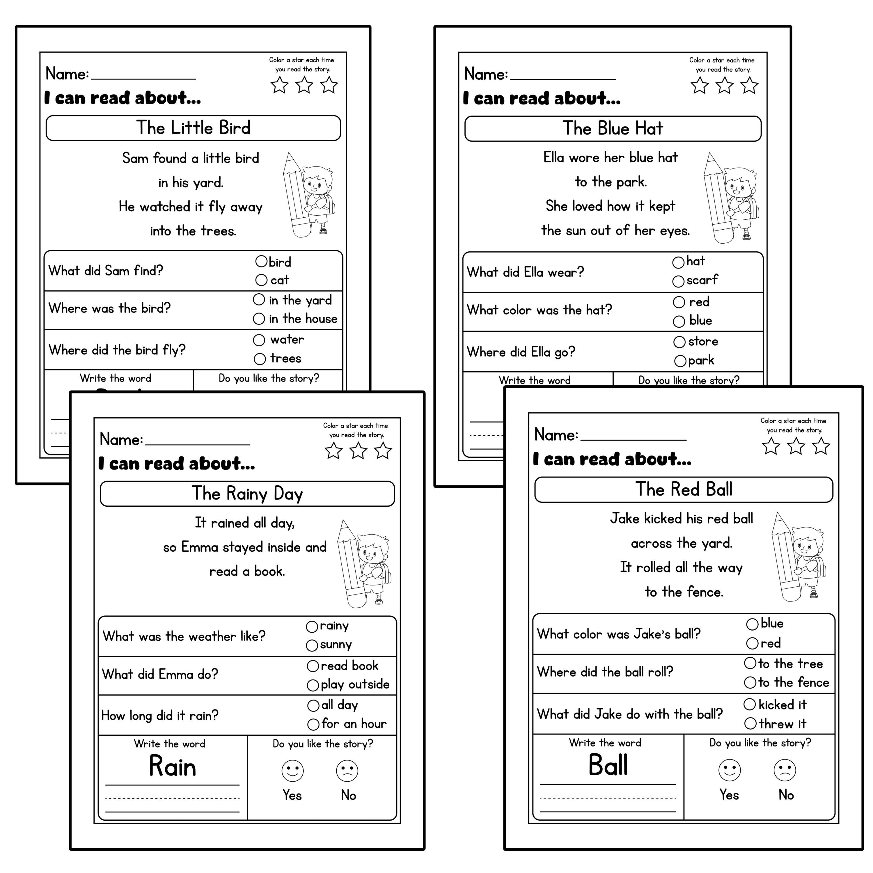 Interactive Reading Comprehension Worksheets - Etsy