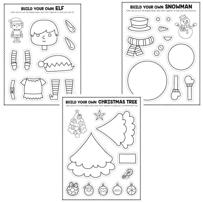 Create Your Own Christmas Characters - Etsy