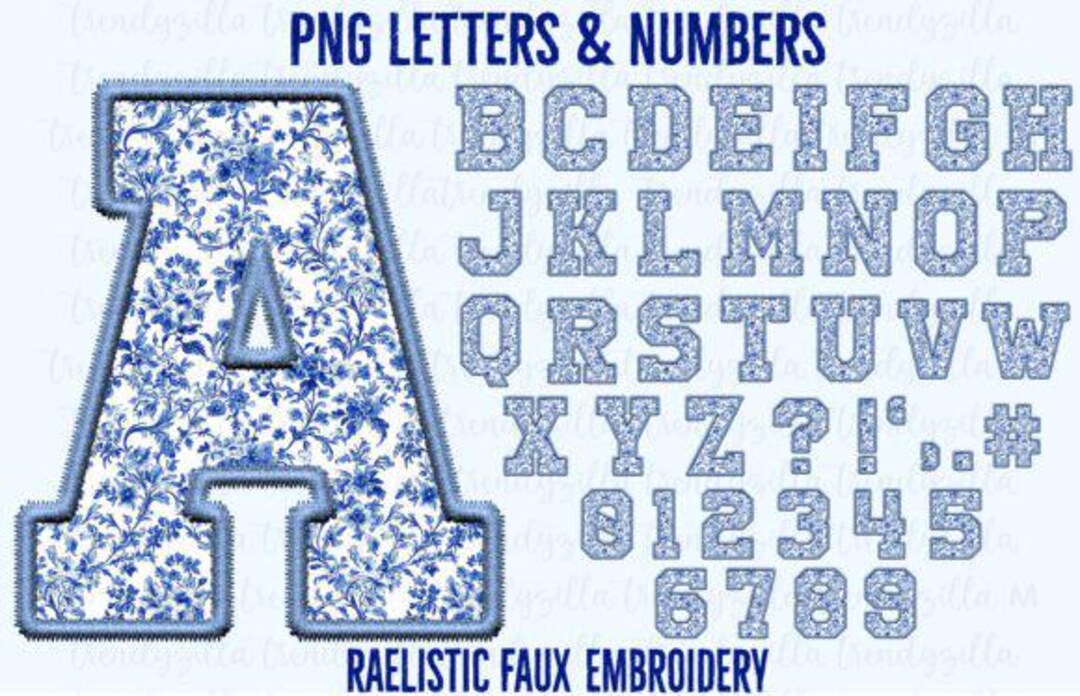 Blue Chinoiserie Alphabet & Numbers – Digital Clipart Set - Etsy