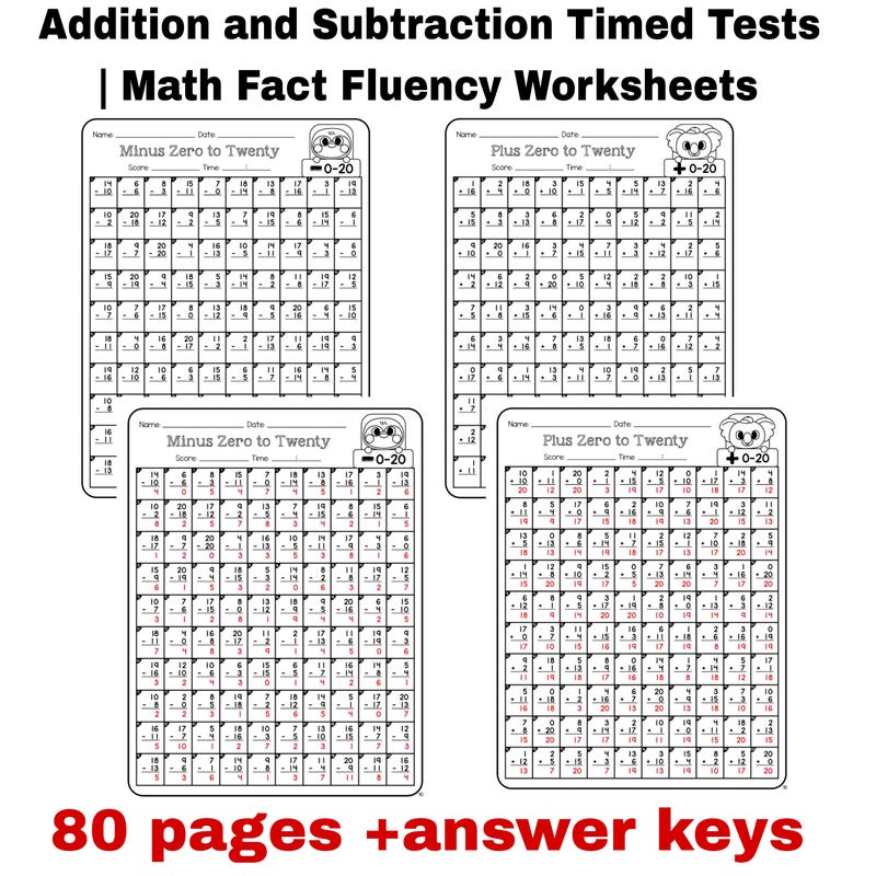 Fluency Worksheet - Etsy