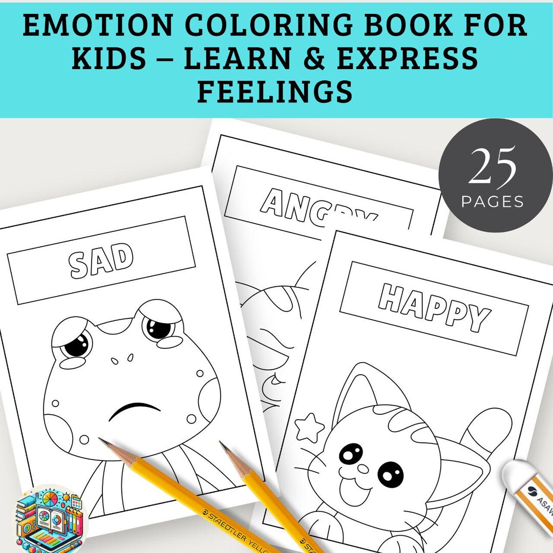 Emotion Coloring Book for Kids – Learn & Express Feelings - Etsy