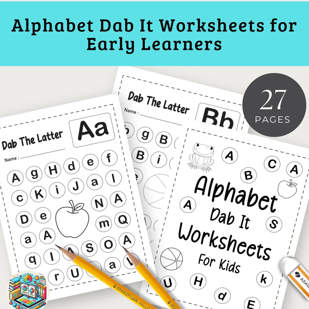 Alphabet Dab It Worksheets for Early Learners - Etsy