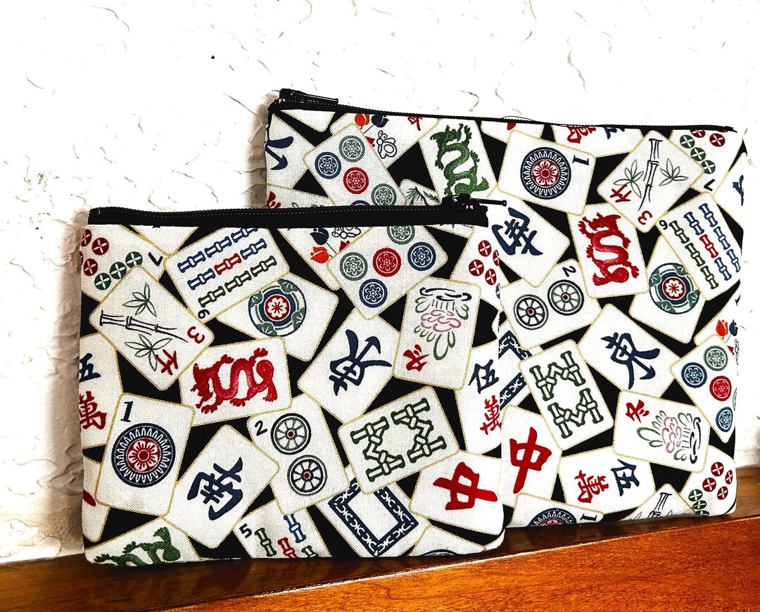 Mah Jongg Pouch, Zipper Pouch, Pouch, Fabric Pouch, Mothers Day Gift ...