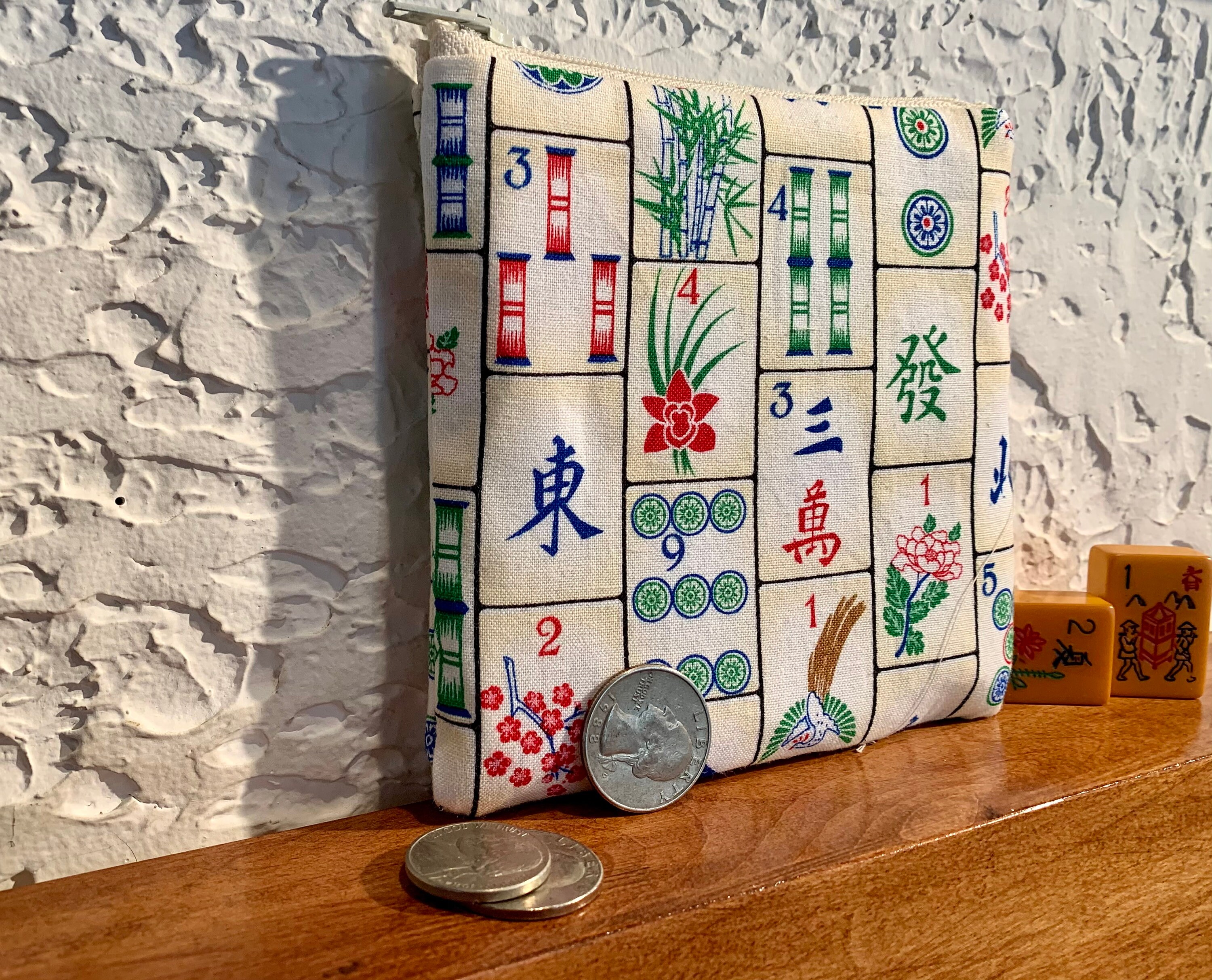Mah Jongg Pouch, Zipper Pouch, Pouch, Fabric Pouch, Mothers Day Gift ...