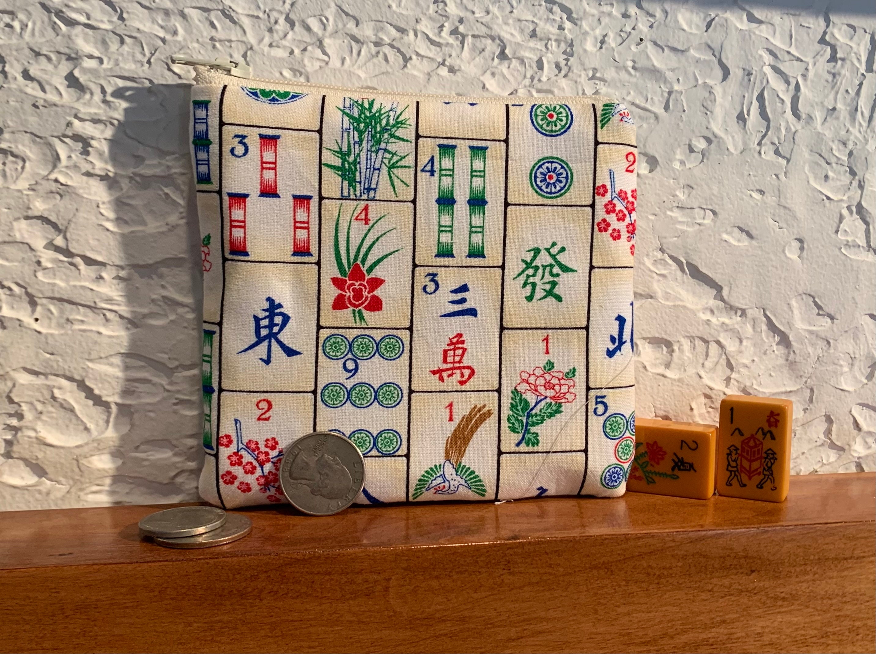 Mah Jongg Pouch, Zipper Pouch, Pouch, Fabric Pouch, Mothers Day Gift ...