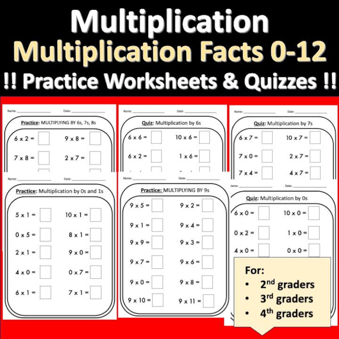 ULTIMATE 55 PAGES Fluency Practice Multiplication Worksheets and ...