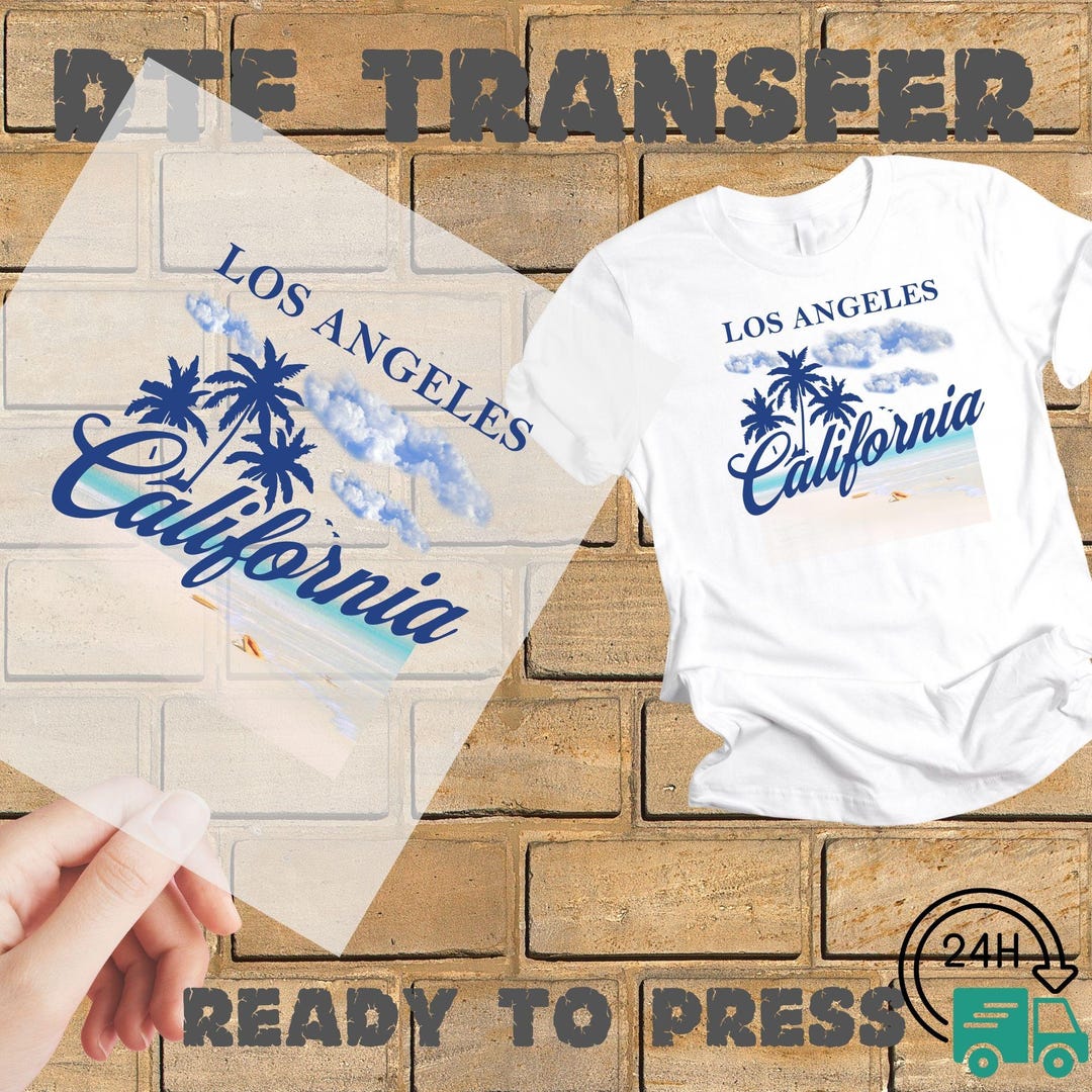 Los Angeles DTF Transfer, LA City Design, Ready to Press, Transfers ...