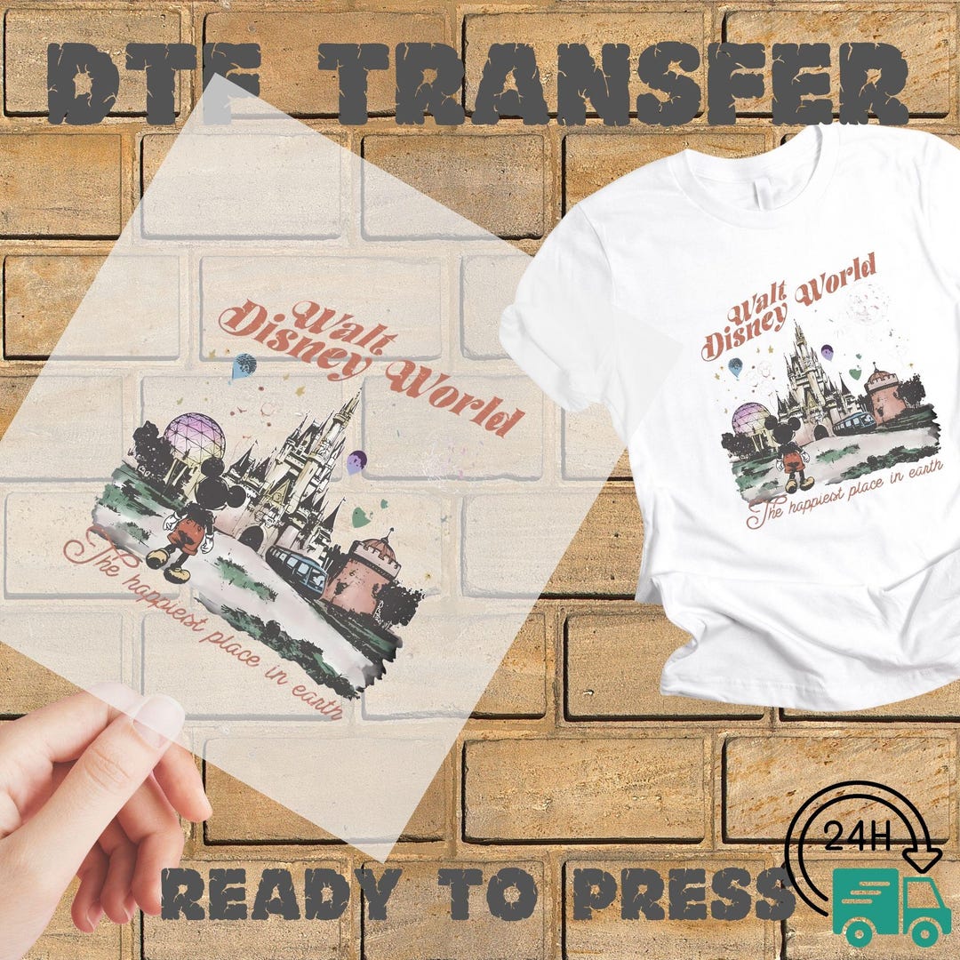 Walt Disney World DTF Transfer, for Ready to Press, the Most Magical ...