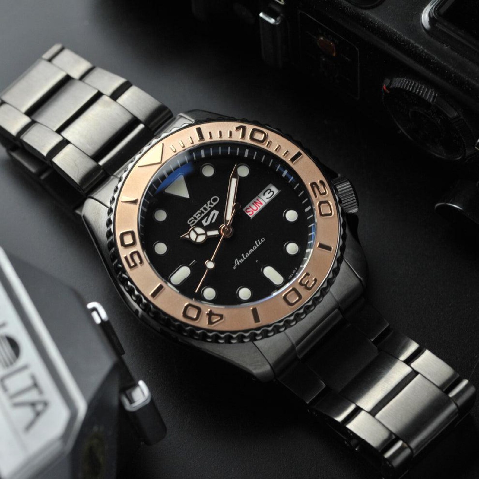 SEIKO BRONZE Custom Mod Automatic Dive Watch, Seiko Custom Built Mod ...
