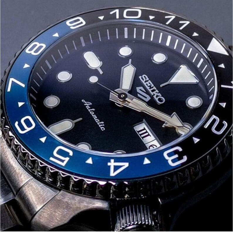 SEIKO DARK KNIGHT 42mm Custom Mod Automatic Dive Watch, Seiko Custom ...