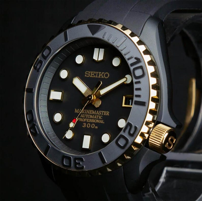 Seiko the BLACK & GOLD Custom Automatic Dive Watch, Seiko SKX Custom ...