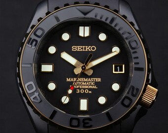 SEIKO BRONZE Custom Mod Automatic Dive Watch, Seiko Custom Built Mod ...