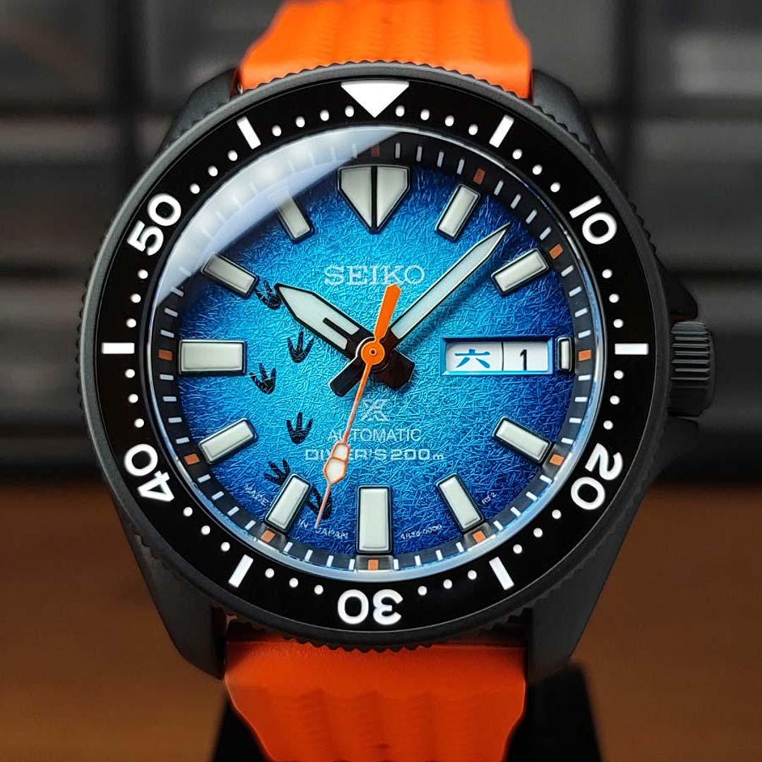 SEIKO ARTIC SUNSET 42mm Custom Mod Automatic Dive Watch, Seiko Custom ...