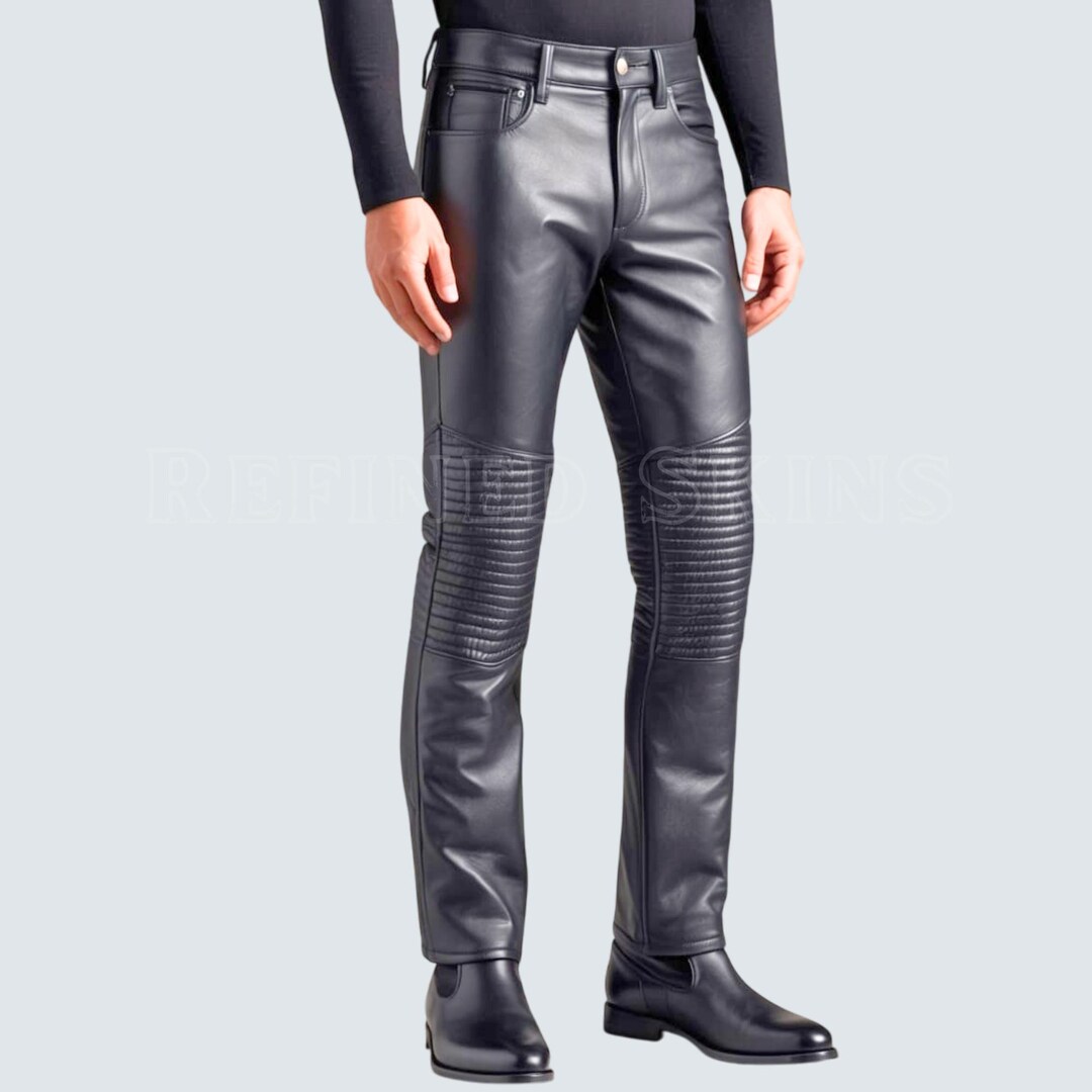 Quilted Leather Pants Handcrafted Premium Design Bikers Pants Lined ...