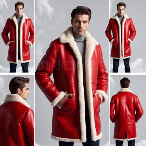 Santa Suit-santa Claus Leather Trench Coat Christmas Chronicles Kurt ...