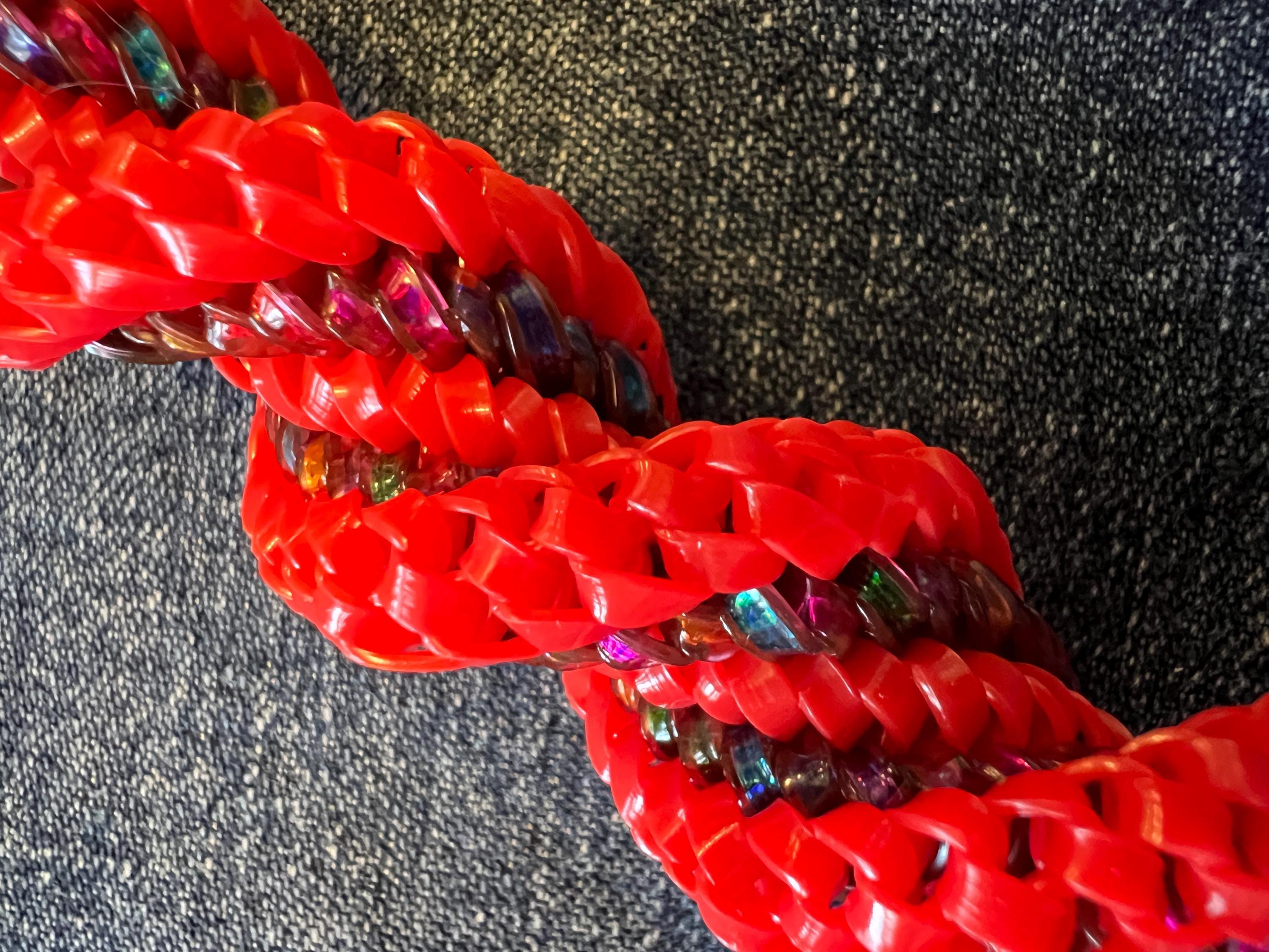 90's Sparkly Spiral Keychain | Backpack Charm | Key Fob | Boondoggle ...