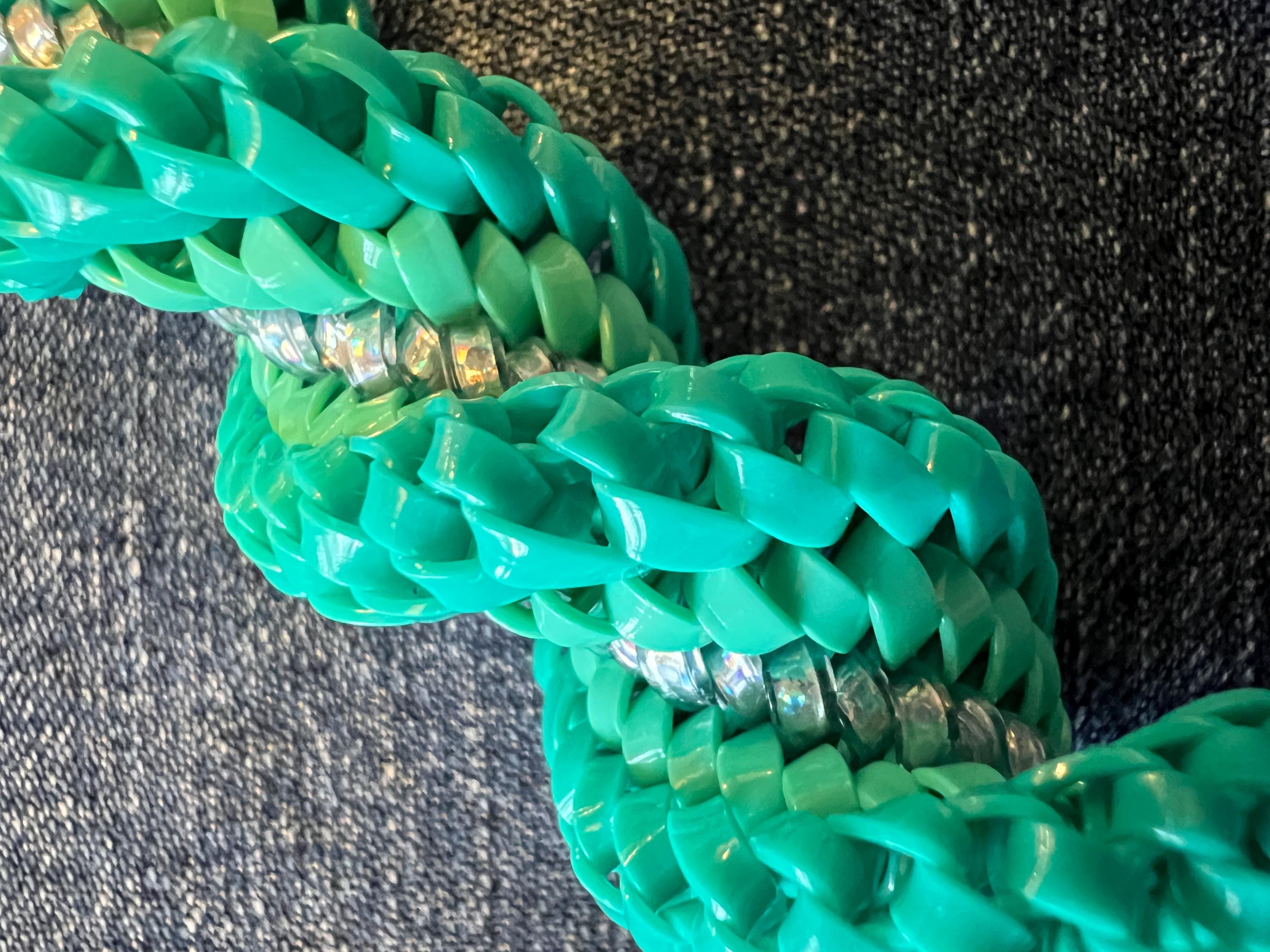 90's Sparkly Spiral Keychain | Backpack Charm | Key Fob | Boondoggle ...