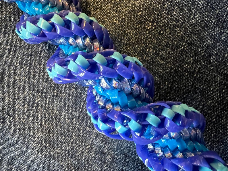 90's Sparkly Spiral Keychain | Backpack Charm | Key Fob | Boondoggle | Rexlace Lanyard | Plastic ...
