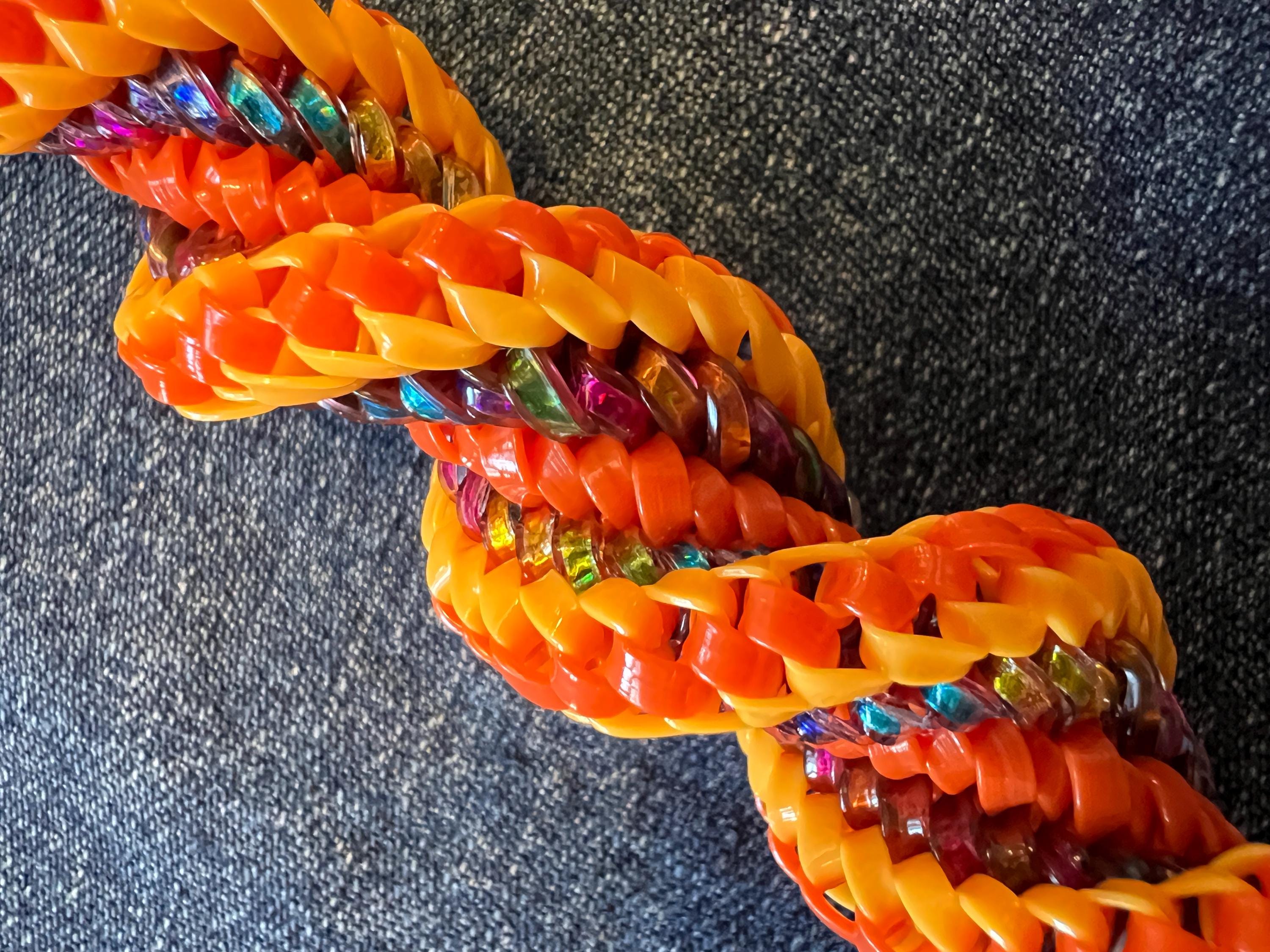 90's Sparkly Spiral Keychain | Backpack Charm | Key Fob | Boondoggle ...