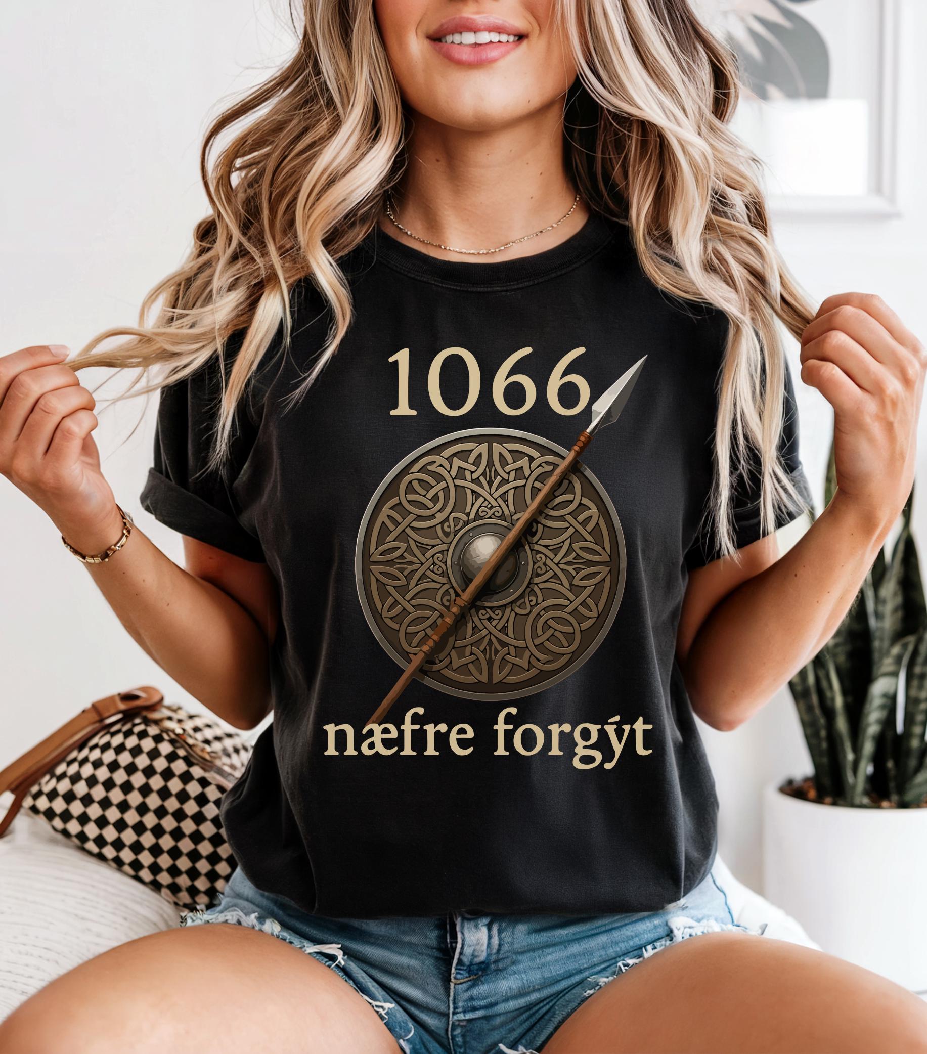 Comfort Colors® 1066 Viking Shield Shirt – “næfre Forgýt” Norse Warrior ...