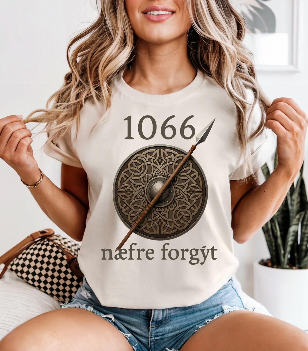 Comfort Colors® 1066 Viking Shield Shirt – “næfre Forgýt” Norse Warrior ...